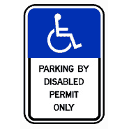 Handicap / Disabled Permit Parking Only Sign - Florida | First Sign